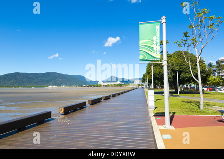 The boardwalk on the Esplanade, Trinity Bay, Cairns, Queensland ...