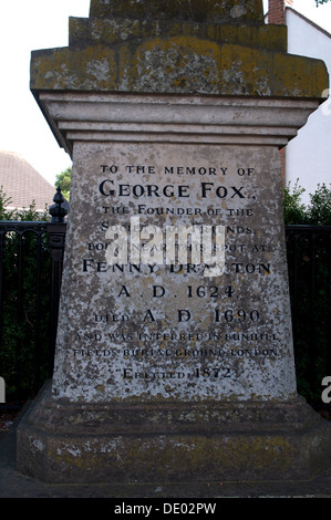 George Fox memorial, Fenny Drayton, Leicestershire, England, UK Stock ...
