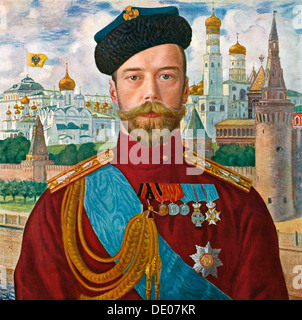 Tsar Nicholas II and his people, Russian cartoon, 1900s Stock Photo - Alamy