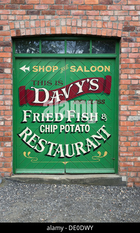 Davy's Fish Restaurant sign, Beamish, The North of England Open Air ...