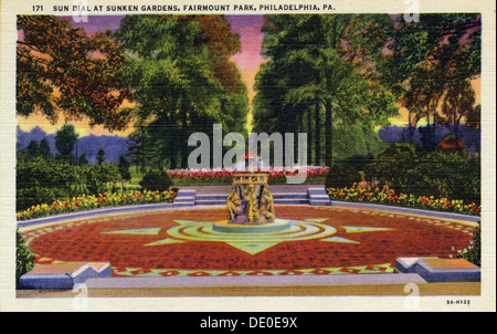 Sundial, Sunken Gardens, Fairmount Park, Philadelphia, Pennsylvania ...