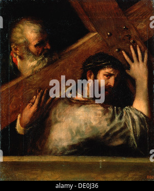 Tiziano Vecellio - Titian - Jesus and Simon of Cyrene - 1560 Stock ...