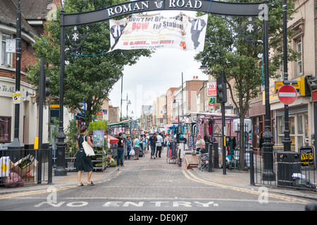 Roman Road Market, traditional East End market street which has been ...