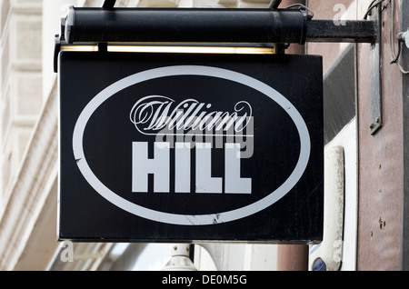 William Hill bookmakers and bookies sign Stock Photo - Alamy