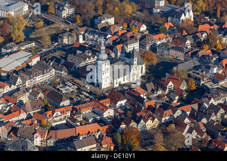 Aerial view, market square with Marienkirche church Stock Photo - Alamy