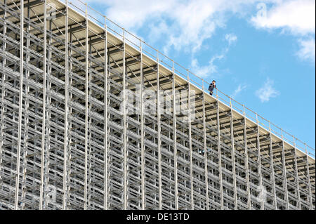 Construction of a high-bay warehouse, storage system for high space ...