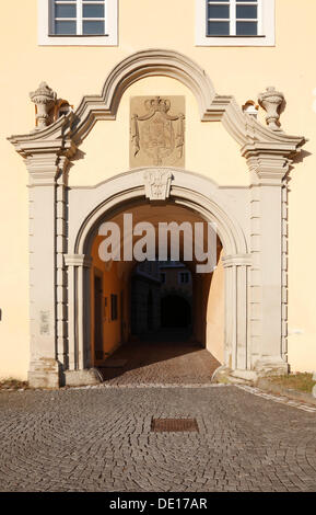 Schloss ob Ellwangen Castle, gate tower, Ellwangen, Baden-Wuerttemberg ...