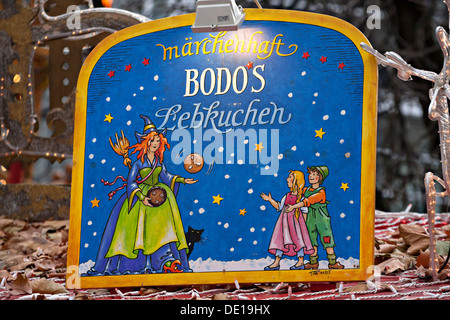 Signs at the Christmas Market (Weihnachtsmarkt) in Esslingen, Germany ...