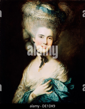 Thomas Gainsborough - Woman in Blue Stock Photo - Alamy