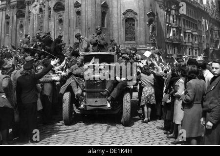 WWII Prague May 6 1945. Prague is liberated from German occupators by ...