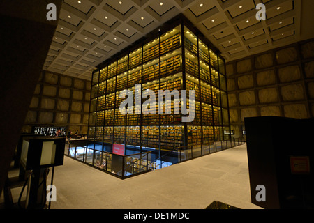 Yale University Beinecke Rare Book Library, left, and Yale Law School ...