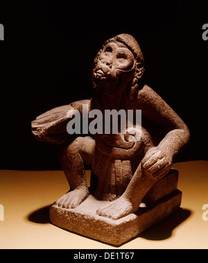 Statue of Aztec deity xochipilli, the God of flowers. A gift of the ...