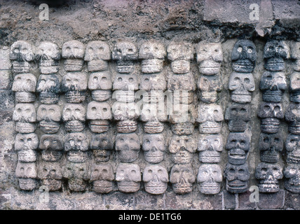 Skull rack or Tzompantli, Aztec, Mexico, Templo Mayor Stock Photo ...