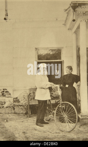 Russian author Leo Tolstoy and his wife, Sophia, Russia, 23 September ...