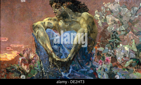 Mikhail Vrubel The Demon sitting Oil on canvas 1890 State Tretyakov ...