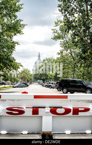 US Capitol Building Road Barricade Washington DC // WASHINGTON DC — A ...