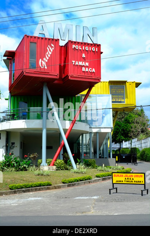 amin public library constructed from disused shipping containers in ...