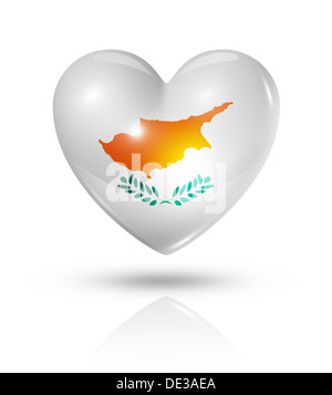 State symbol of Cyprus on glossy badge. Icon in the shape of a heart ...