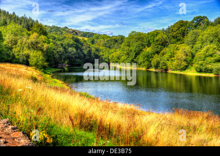 Hawkridge reservoir Quantock Hills Somerset known for trout fishing in ...