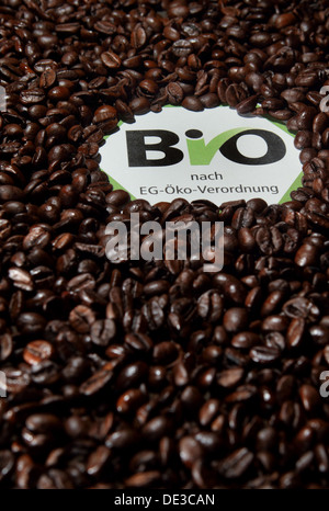 Berlin, Germany, Coffee Beans with EU organic label Stock Photo - Alamy