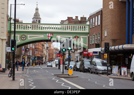 Foregate Street railway bridge in Worcester Stock Photo - Alamy