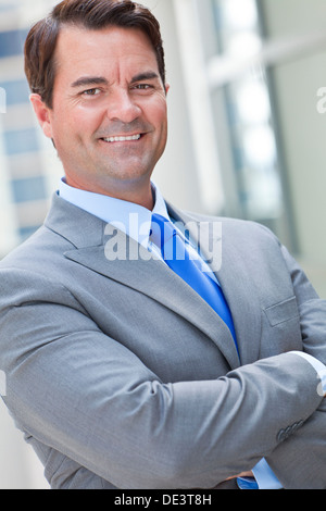 Happy smart business man Stock Photo - Alamy