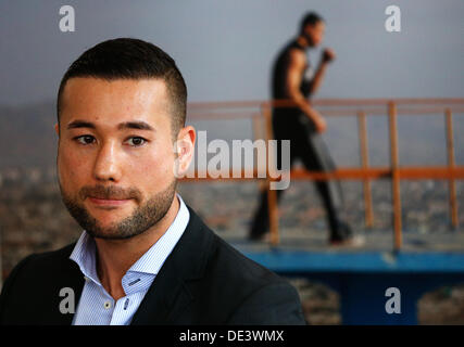 Hamburg, Germany. 11th Sep, 2013. Journalist Mariam Noori presents the ...