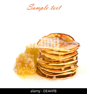 restaurant menu american dessert pancakes cherry Stock Photo - Alamy