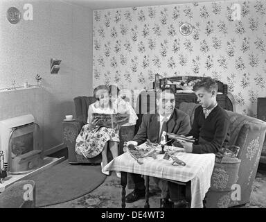 Living room of a working class family in Berlin, around 1930 Stock ...