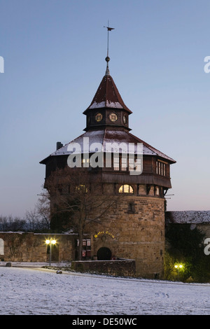 Dicker Turm tower at Esslinger Burg castle, Esslingen am Neckar, Baden ...