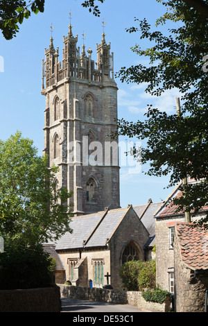 Dundry Church (Church of St Michael the Archangel) seen from garden of ...