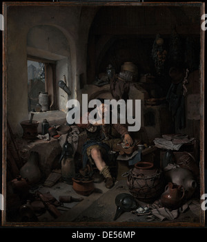 Cornelis Bega (Dutch, 1631 or 1632 - 1664) - The Alchemist Stock Photo - Alamy