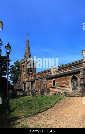 The spire of the Norman church of St Peter and St Paul Peasmarsh Stock ...