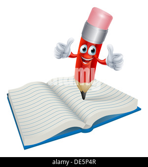 Blue Book Character Mascot Person with Four Pieces of Colorful Jigsaw ...