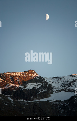 Panorama view over the St. Moritz lake in St. Moritz in autumn colours ...