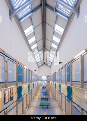 The interior of one of Her Majesty's Prison cell blocks in Lancashire ...