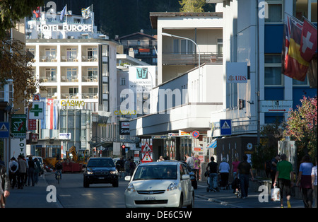 Davos, Switzerland, overlooking the promenade Stock Photo - Alamy
