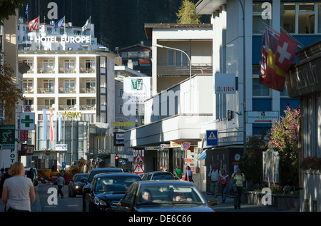 Davos, Switzerland, overlooking the promenade Stock Photo - Alamy