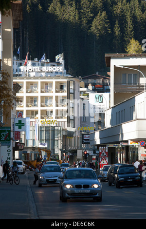 Davos, Switzerland, overlooking the promenade Stock Photo - Alamy