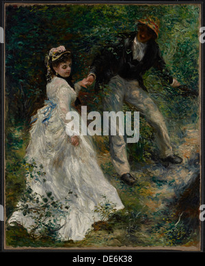 La Promenade, 1870. Artist: Renoir, Pierre Auguste (1841-1919 Stock ...