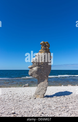 Stone stack on the shore of the baltic sea Stock Photo - Alamy