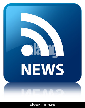rss blue square web glossy icon Stock Photo - Alamy