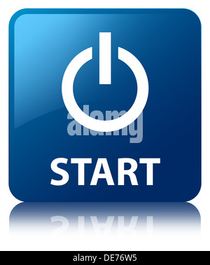 start blue square web glossy icon Stock Photo - Alamy
