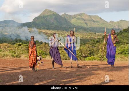 Donga stick fighters, Surma tribe, Tulgit, Omo River Valley, Ethiopia ...