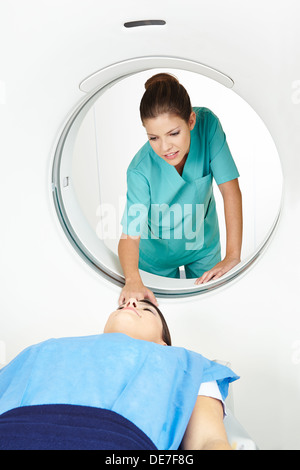 MRT machine for magnetic resonance imaging in radiology in a hospital ...