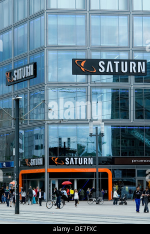 Saturn department store on Alexanderplatz Square, Berlin-Mitte Stock ...