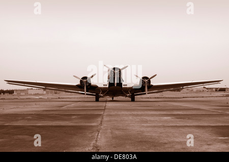 Germany, Rhineland-Palatinate, View of Junkers at Mainz Finthen Airport ...