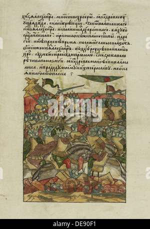 Medieval knights. Peipus lake battle, 1242. Russian knight against ...