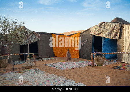 Berber tents in the Erg Chebbi desert, Merzouga, Morocco, Africa Stock ...