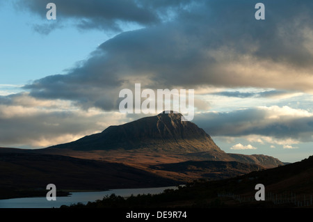 Ben Hope at sunset, over Loch Hope, Sutherland, Scotland, UK Stock ...